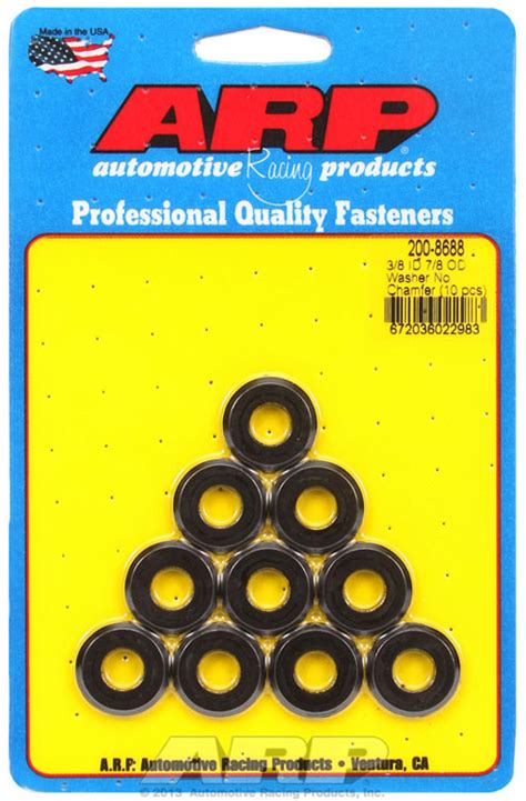 Arp 38 Id X 78 Od Radiused Black Washers 10 Pack Pegasus Auto