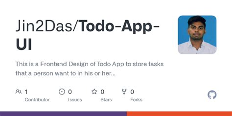 GitHub Jin Das Todo App UI This Is A Frontend Design Of Todo App To Store Tasks That A Person