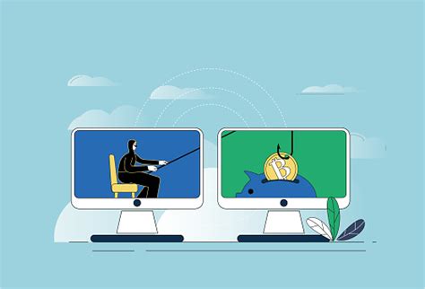 Hacker Steals Bitcoins On Computer Stock Illustration Download Image
