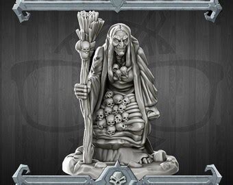 3d Printed Tabletop Wizard Pathfinder Night Hag Great For Dandd Swamp