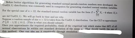 Before Better Algorithms For Generating Standard