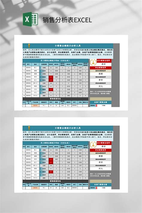 业绩榜excel素材 业绩榜excel模板 业绩榜excel设计图片免费下载 众图网