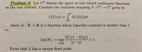 solved problem 9 let cº denote the space of real valued