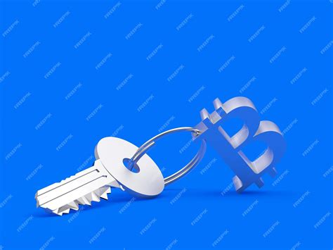 Premium Photo Key With Bitcon Sign