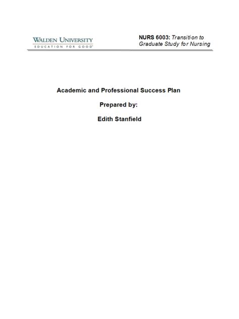 nurs 6003 week 1 module 1 assignment academic success and