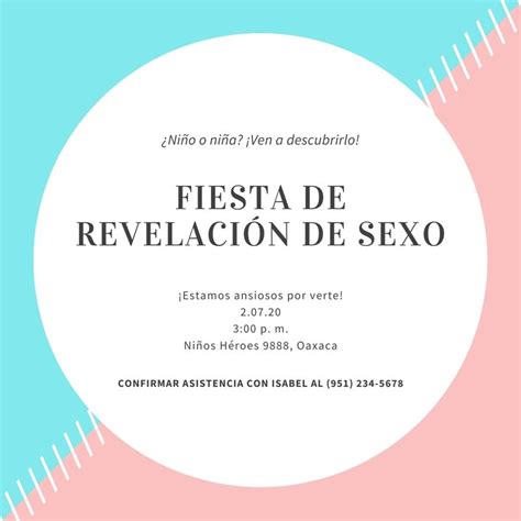 Plantillas de invitaciones para revelación de género Canva