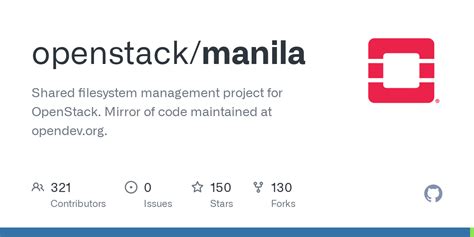 GitHub Openstack Manila Shared Filesystem Management Project For OpenStack Mirror Of Code