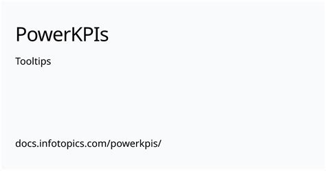 Tooltips Powerkpis
