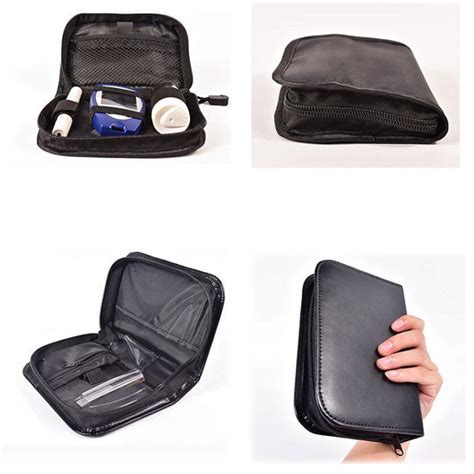 Pu Blood Glucose Meter Storage Bag Wallet Oximeter Protective Case ...