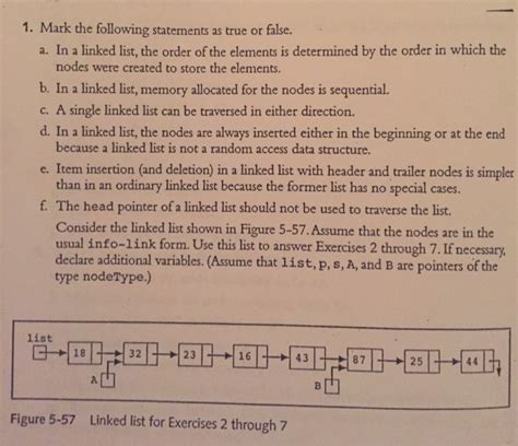 Solved Mark The Following Statements As True Or False In A Chegg