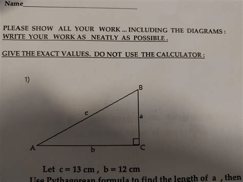 solved please show all your work including the diagrams