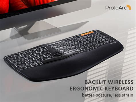 Mua Protoarc Backlit Wireless Ergonomic Keyboard Ek01 Bluetooth Ergo Split Keyboard With Wrist