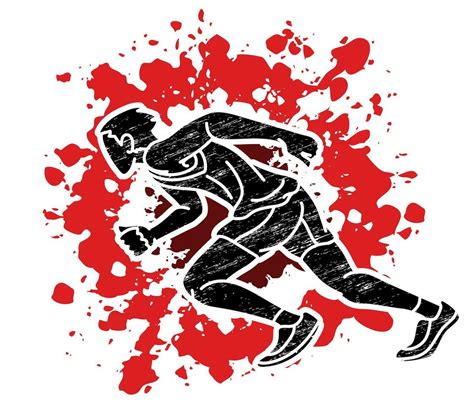 A Man Running Marathon Runner Graffiti 27705467 Vector Art At Vecteezy