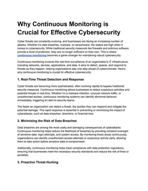 Why Continuous Monitoring Is Crucial For Effective Cybersecuritypdf