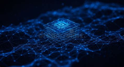 Abstract Blue Data Network Visualization Stock Illustration Illustration Of Science Modern