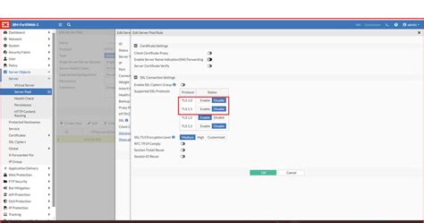 Technical Tip Disable Tls 10 And 11 In Fortiweb Fortinet Community