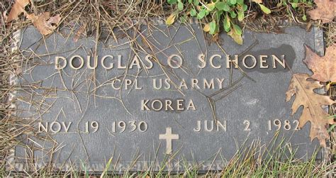 Douglas Oscar Schoen 1930 1982 Find A Grave Memorial