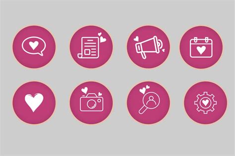 آیکون هایلایت پیج اینستاگرام صورتی سفید کد 19982