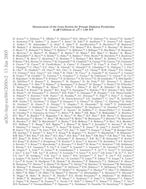 Pdf Measurement Of The Cross Section For Prompt Diphoton Production In Pp¯ Collisions At Ands