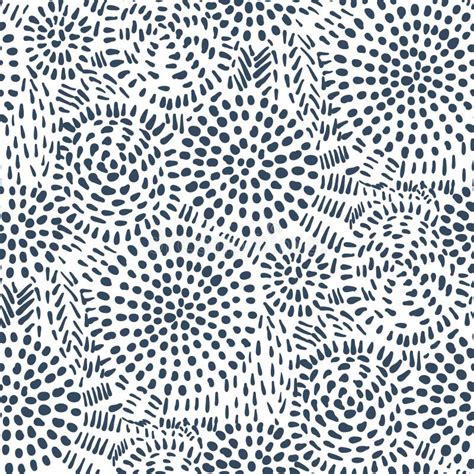 Monochrome Seamless Pattern With A Simple Abstract Drawing Vector Stock Vector Illustration