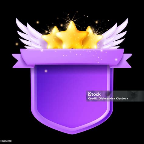 3d 게임 프레임 Ui 배너 방패 벡터 승리 플레이어 수상 배경 우승자 레벨 업 메뉴 보드 3차원 형태에 대한 스톡 벡터 아트 및 기타 이미지 Istock