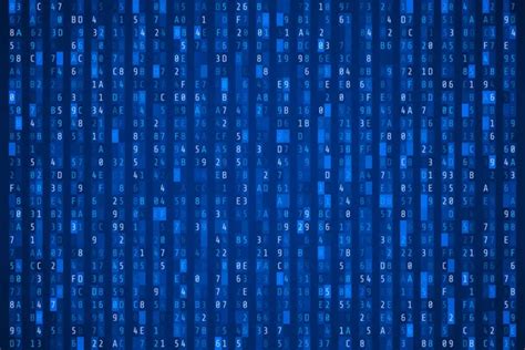 Green Matrix Numbers Cyberspace With Green Falling Digital Lines Abstract Background Vector