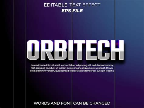 Premium Vector Orbit Text Effect Font Editable Typography 3d Text Vector Template