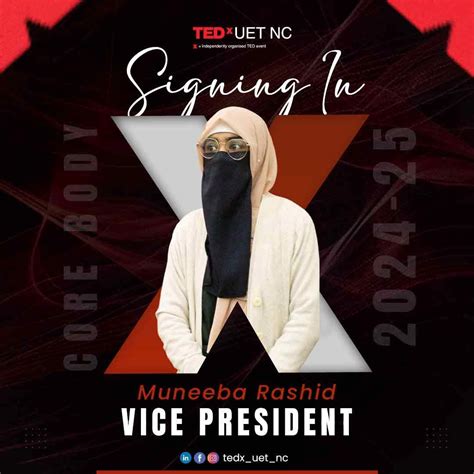 Tedx Uet Lahore New Campus On Linkedin We Are Excited To Announce Muneeba Rashid As The New