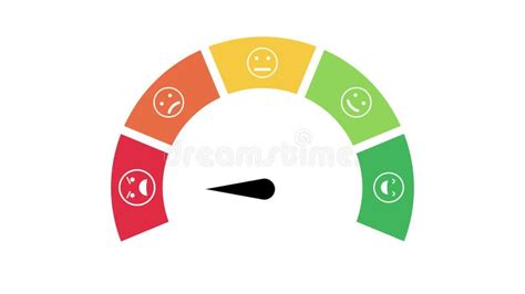 Satisfaction Speedometer With Animated Emoticons Satisfaction Gauge Bar With Speedometer Models