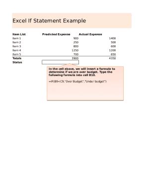 Excel If Statement Example Fill And Sign Printable Template Online