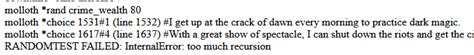 Randomtest Failed Internalerror Too Much Recursion Choicescript