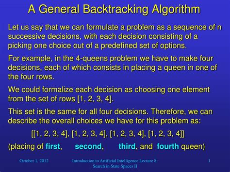 Ppt A General Backtracking Algorithm Powerpoint Presentation Free Download Id 2162159