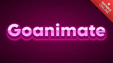 Goanimate Neon Pink 3d Style Text Effect Generator