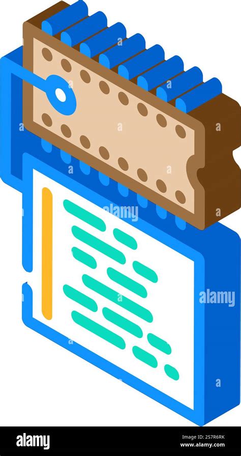 Microcontroller Programming Electronics Isometric Icon Vector Microcontroller Programming