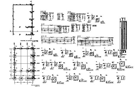 Foundation Details 2d View Drawing Structural Unit In Autocad