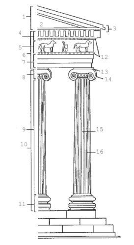 Ionic Temple Diagram Flashcards Quizlet
