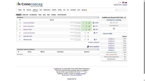 🔴 Live Codeforces Round 1019div2 All Solutions Available For