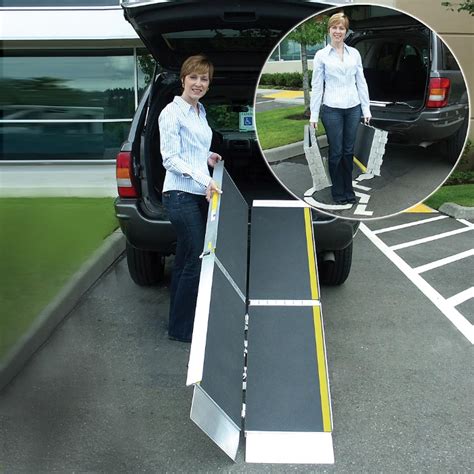 슈트케이스 트리폴드as 이동경사로 전동휠체어 접이식 리프트 6피트 Tfas06 티몬