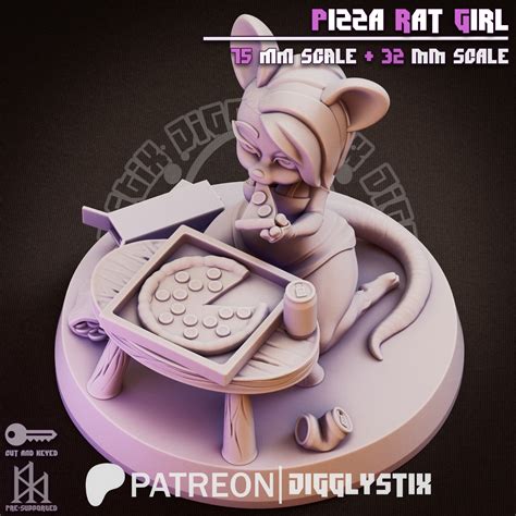 3d File Pizza Rat Girl 🍕 ・3d Printer Model To Download・cults