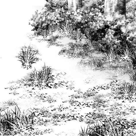 Ground Grassblack Brush Manga Materials Abstract Artwork White Ground Grassblack Brush Manga Materials Abstract Artwork White