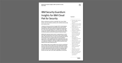 Safe Harbour Informatics On Linkedin Datasheet—ibm Security Guardium
