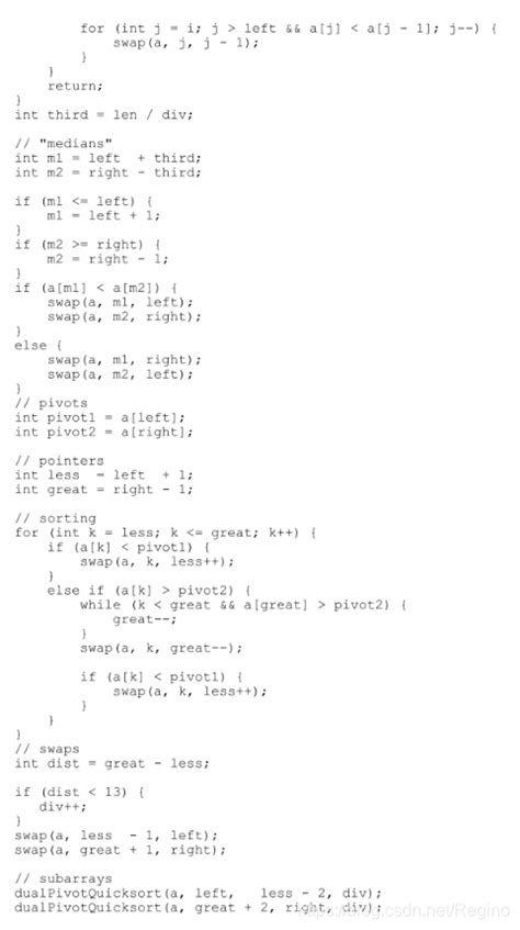 Java Dualpivotquicksort 用双轴快排实现更快的排序dualpivotquicksort实现 Csdn博客