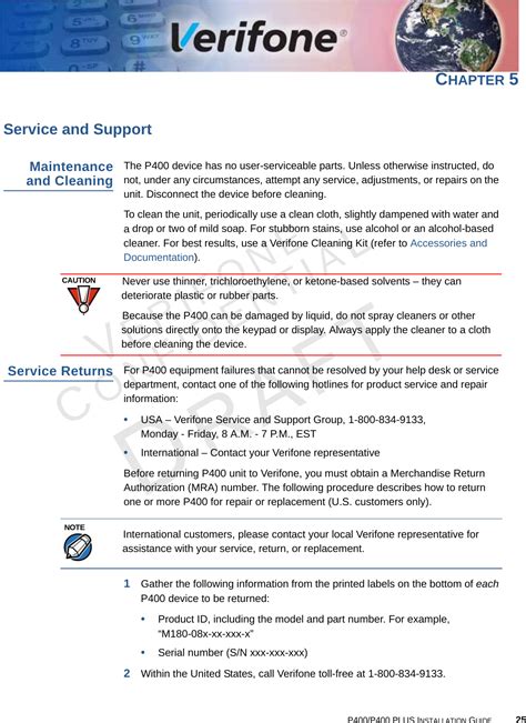 Verifone P400 Point Of Sale Terminal User Manual