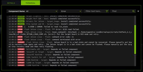 Persistent Bad State” And Failed To Read Rcmstate” Errors During Jetpack 62 Flash On Jetson
