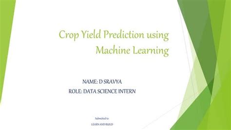 Crop Yield Predictionpptx Agriculture Industries