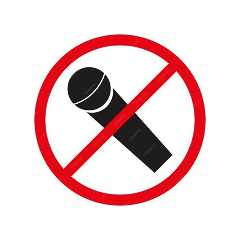premium vector no microphone sign vector sound prohibition icon