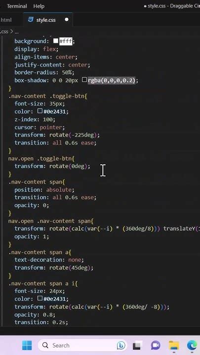 Draggable Circular Navigation Menu In Html Css And Javascript Youtube