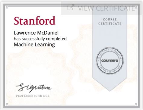 Machine Learning Certification