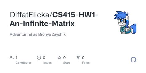 Github Diffatelickacs415 Hw1 An Infinite Matrix Advanturing As