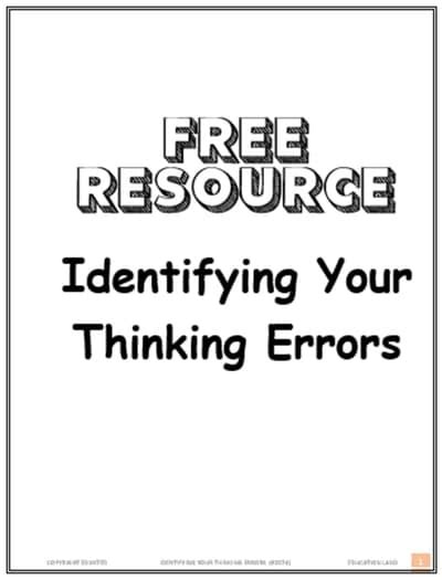 Free Identifying Your Thinking Errors 2074 Mental Health Personal Free Identifying Your Thinking Errors 2074 Mental Health Personal